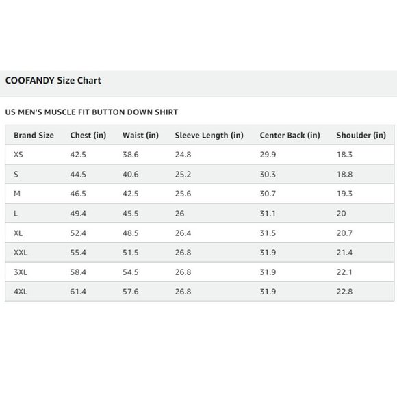 Coofandy | Shirts | New Coofandy Mens Small Muscle Fit Dress Shirt ...